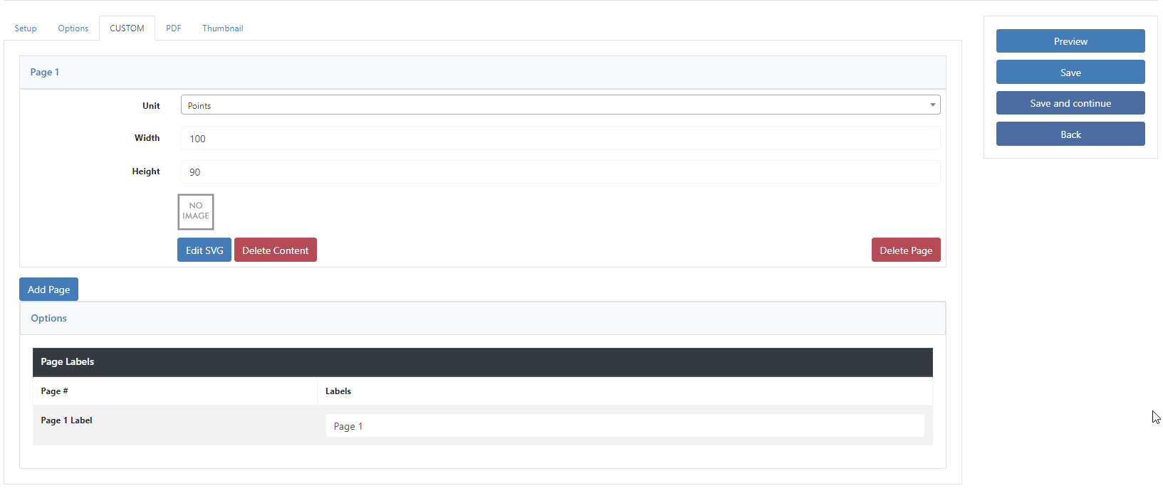 Personalization > Templates > Custom